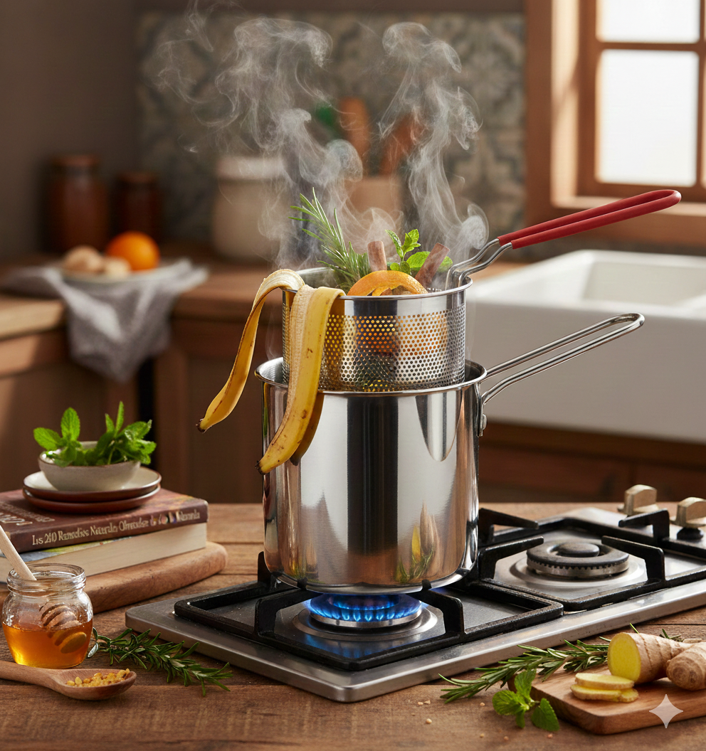 La Olla Tradicional para Remedios Caseros con Canasta Coladora ...